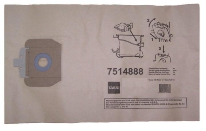 Pölypussi Taski Vento 15 / Vacumat 12, paperi, 10kpl - Clean Key
